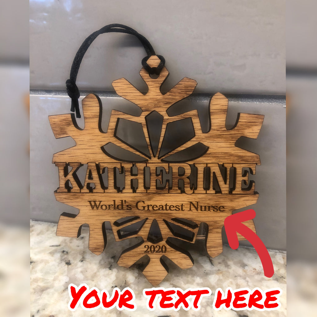 Custom Snowflake Ornament – PersonalizedWithPride.com